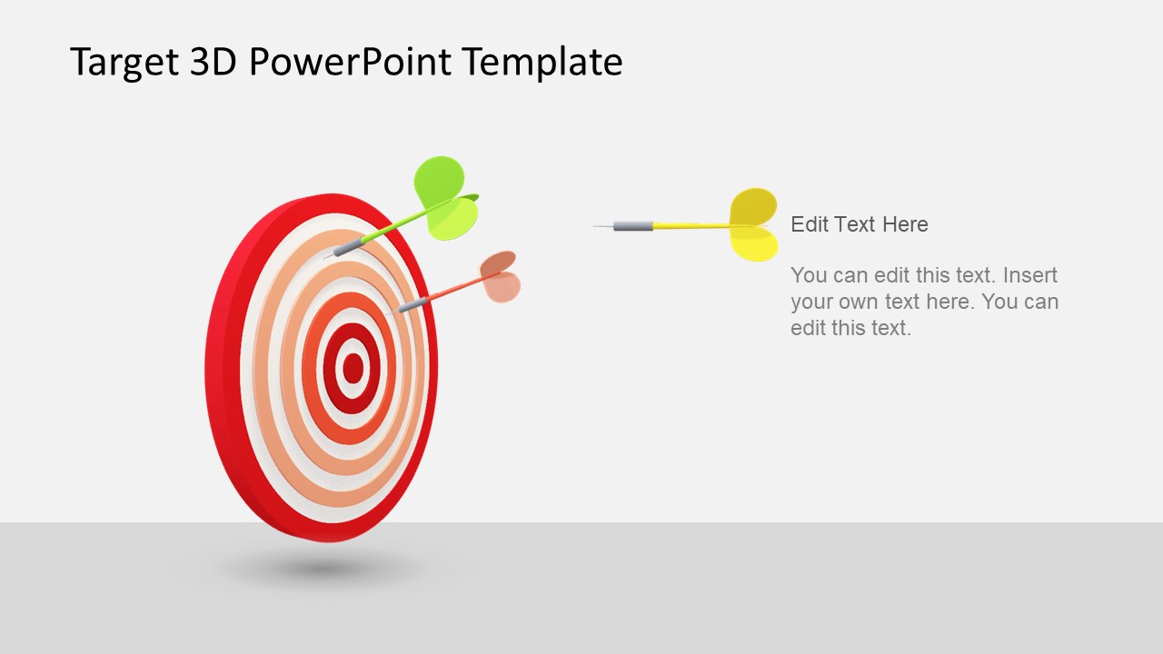 Animated 3D Target PowerPoint Template & Presentation Slides