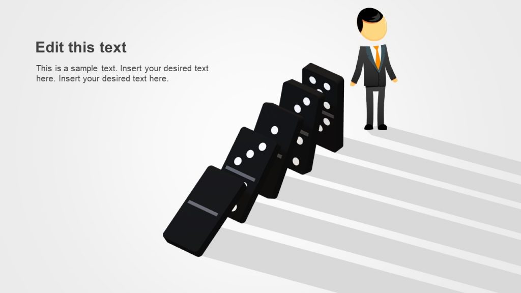 3D Presentation of Domino Effects - SlideModel
