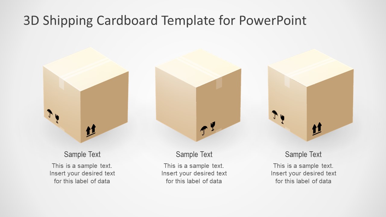 Animated 3D Shipping Cardboard PowerPoint Template