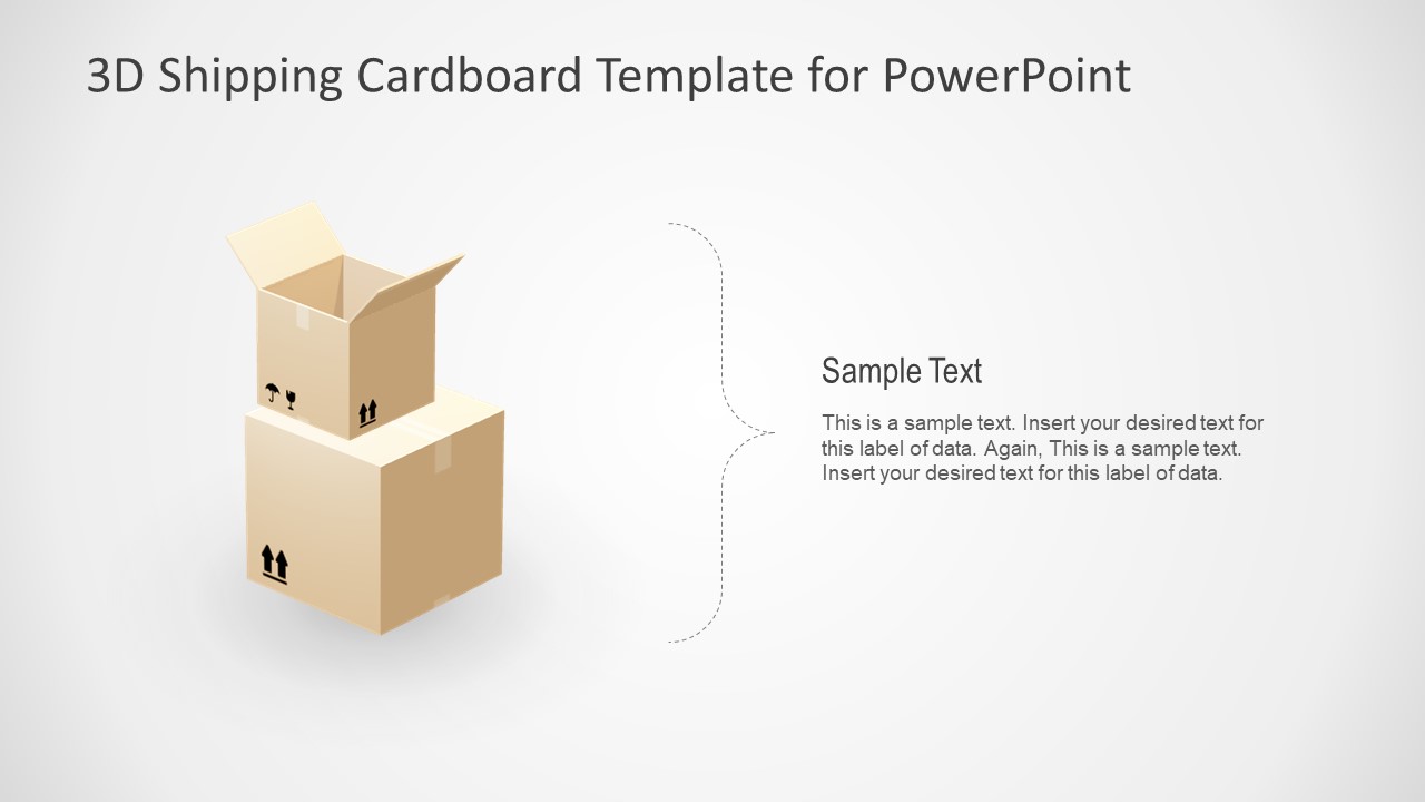 Animated 3D Shipping Cardboard PowerPoint Template