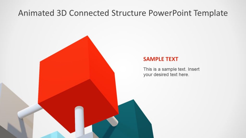 Animated Connected Structure Cubes - SlideModel