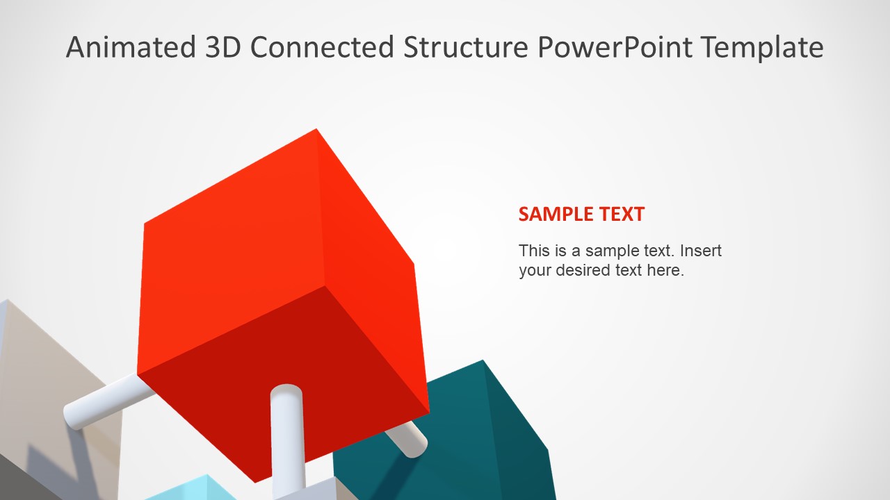 8 Item Animated 3D Connected Structure PowerPoint Template - SlideModel