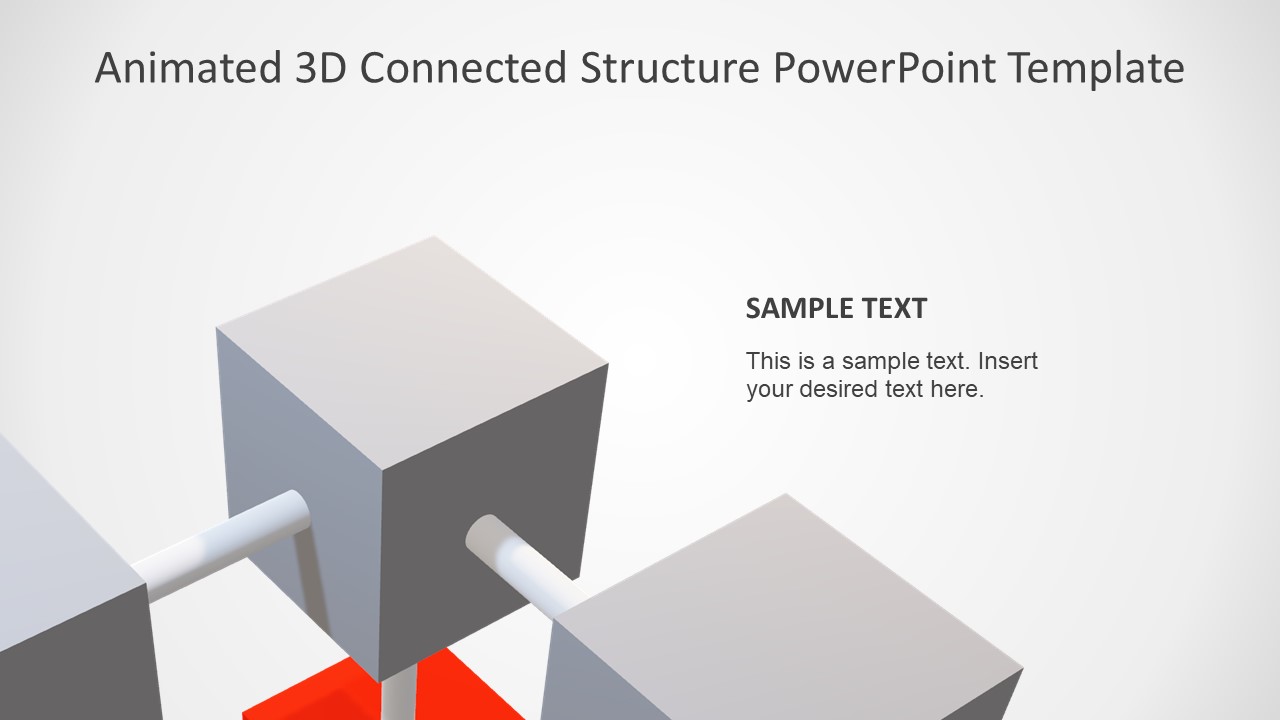 8 Item Animated 3D Connected Structure PowerPoint Template - SlideModel