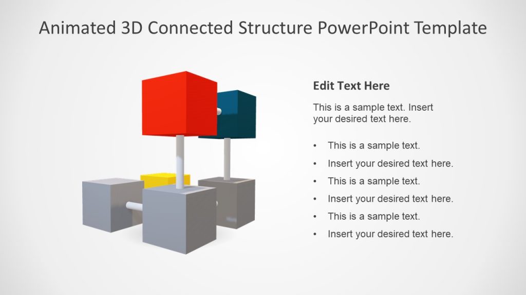 Animated 3D Cubes Structure - SlideModel