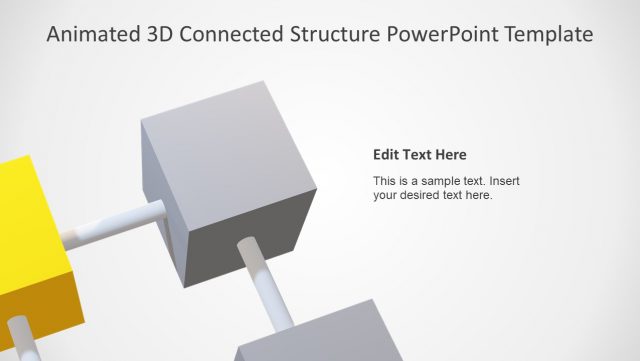 Connected 3D Cubes in PPT Diagram - SlideModel
