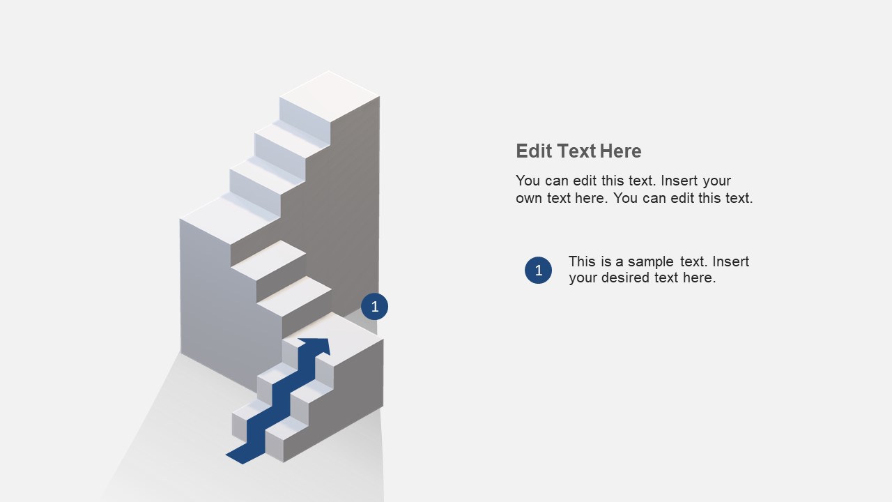 Animated 3D Multi-step Stair Concept PowerPoint Template - SlideModel