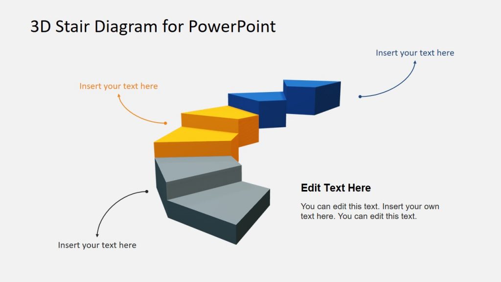 3D PowerPoint Diagram Staircase - SlideModel
