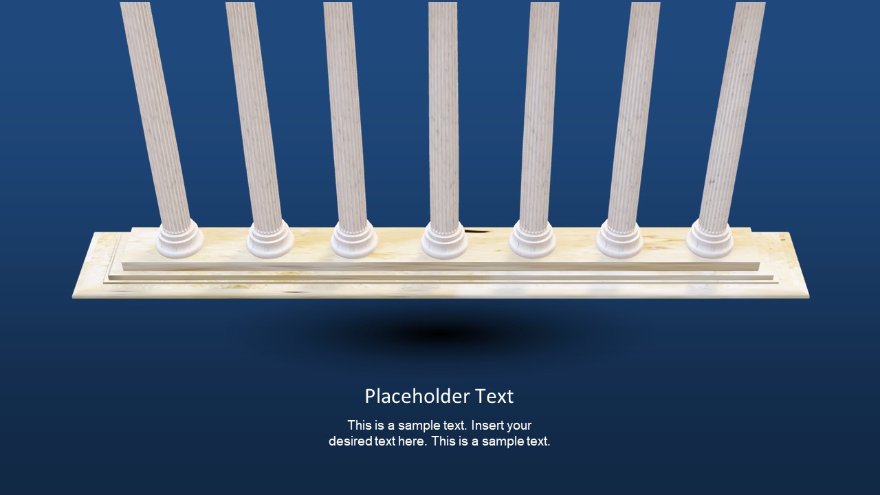 Animated 3D 7-Pillar Diagram for PowerPoint
