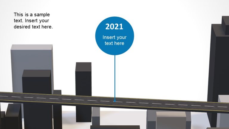 3D City map PowerPoint Timeline - SlideModel
