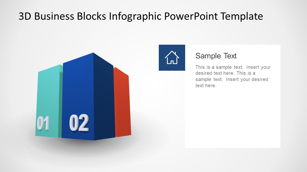 Animated 3D Business 4 Blocks Diagram for PowerPoint - SlideModel