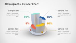 Cylinder Chart 4 Steps Template - SlideModel