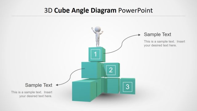 3D Model of Angle Diagram Template - SlideModel