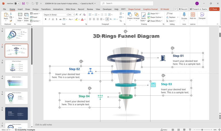 3d-cone-funnel-diagram-powerpoint-template - SlideModel