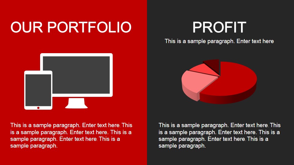 Red Portfolio PowerPoint Template - SlideModel