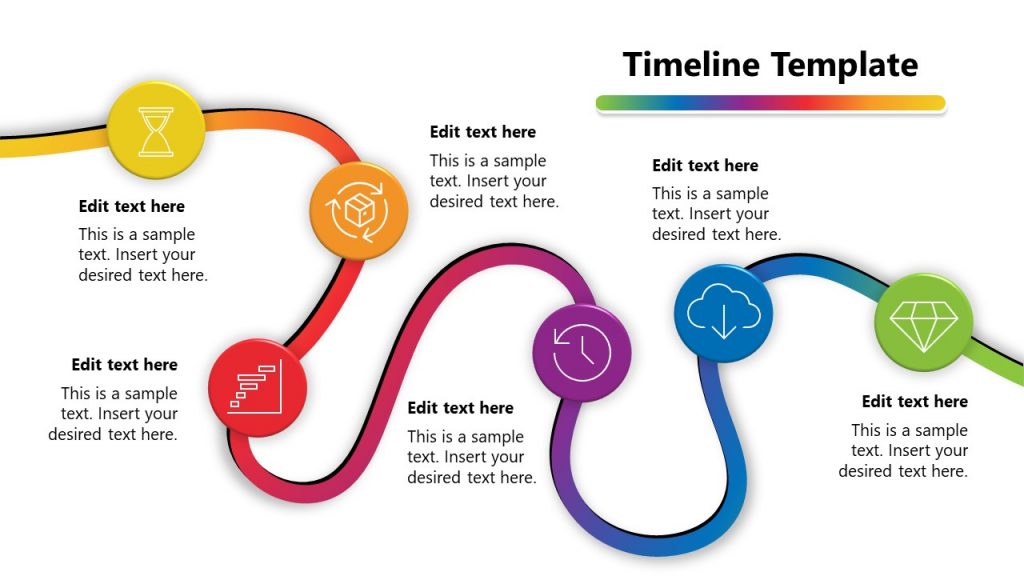 PowerPoint Gradient Timeline Light Theme - SlideModel