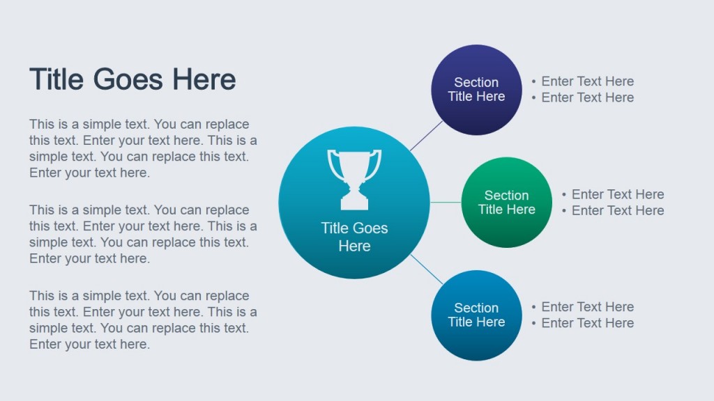 Main Concept and 3 Secondary Ideas Slide Design for PowerPoint - SlideModel