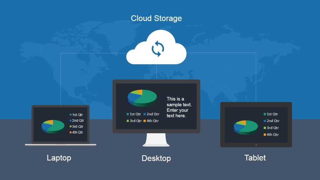 Cloud Storage Slide Design for Technology Presentations - SlideModel