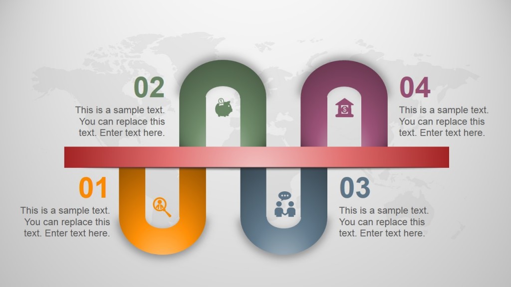 U Shaped Layout Timeline for PowerPoint and 4 Elements - SlideModel