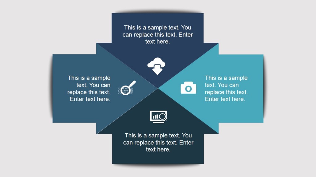 4 Step Creative Layout with Arrows Diagram - SlideModel