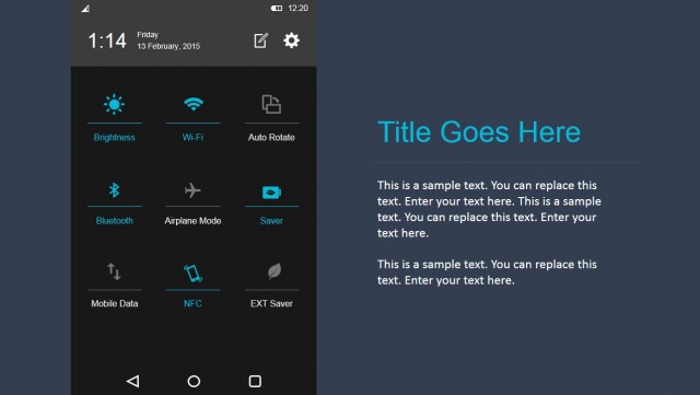 Android Control Panel Material Design UI Toolkit - SlideModel