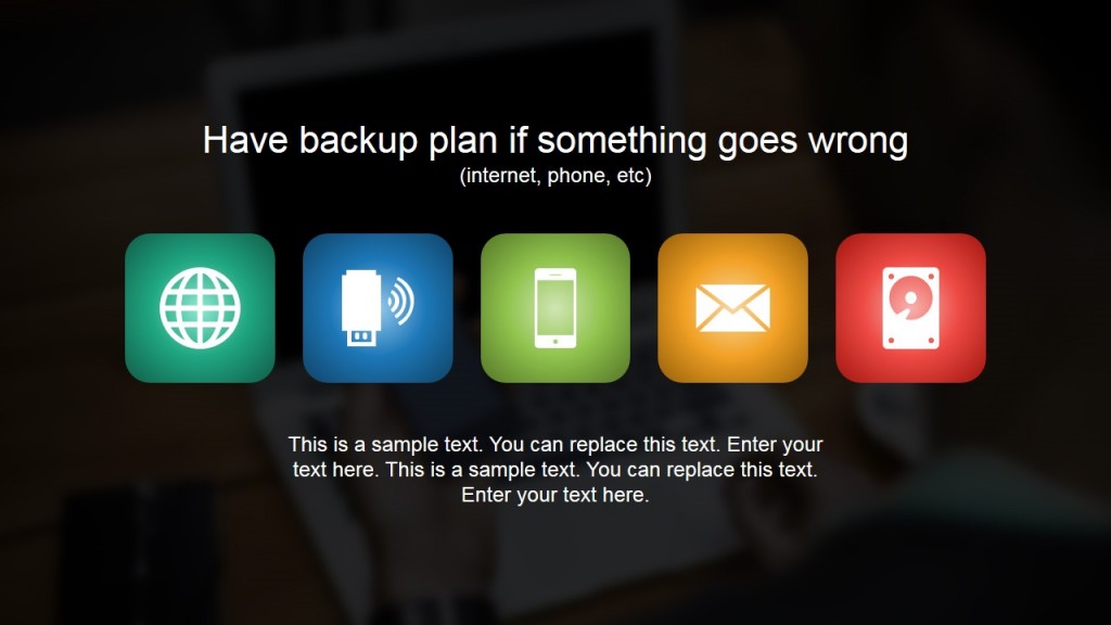 PowerPoint Clipart Icons for Backup Plan Metaphor - SlideModel