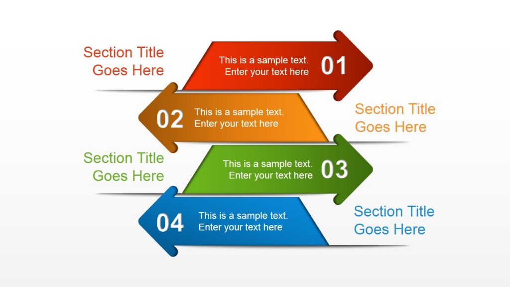 Opposing Ideas Arrow Layout - SlideModel
