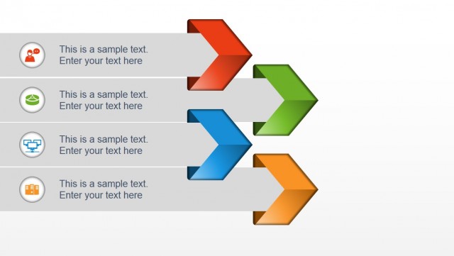 Four Arrows Concept Slide Design - SlideModel