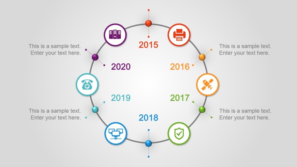 6 Step Circular Timeline Design for PowerPoint - SlideModel