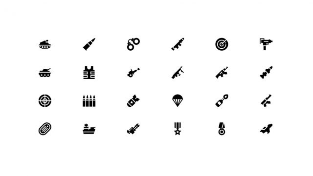 Icons Slide for Military PowerPoint - SlideModel