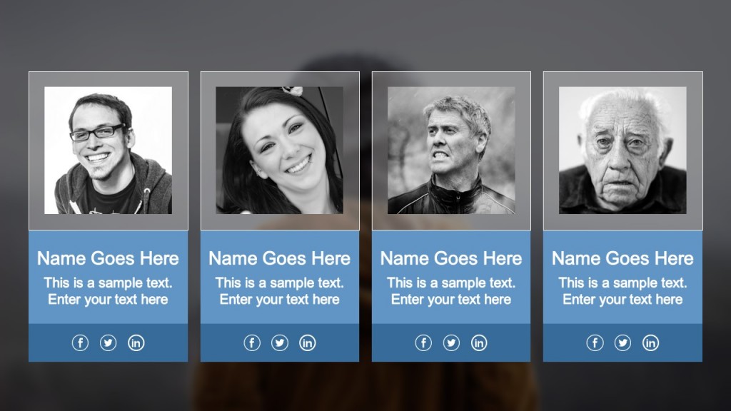 Our Team iOS Style PowerPoint Template - SlideModel