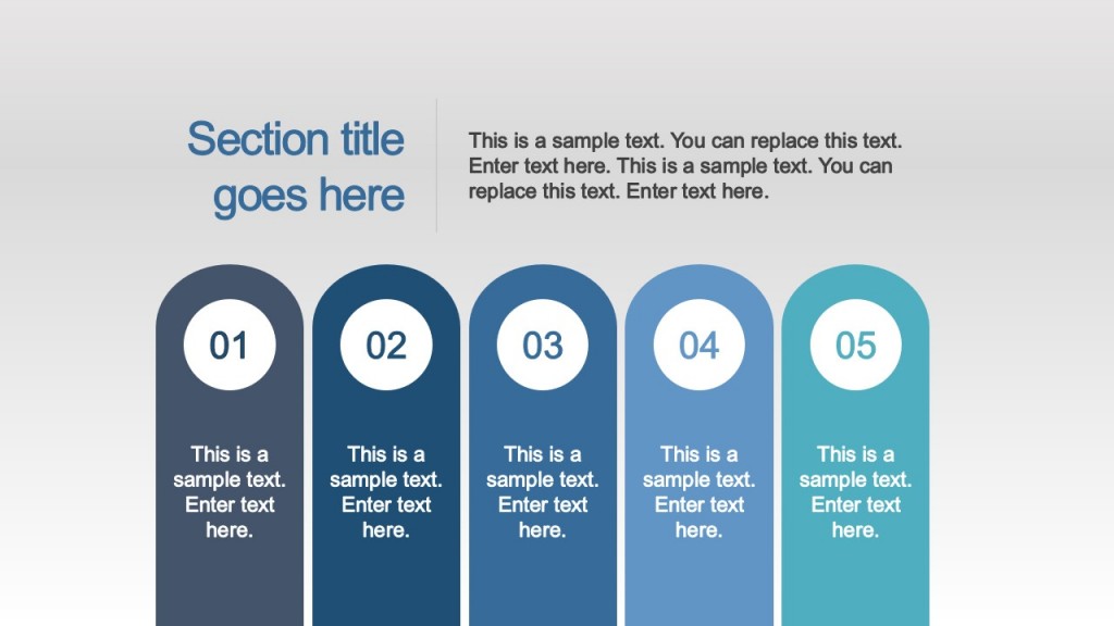 Five Steps Columns Pillars for PowerPoint - SlideModel