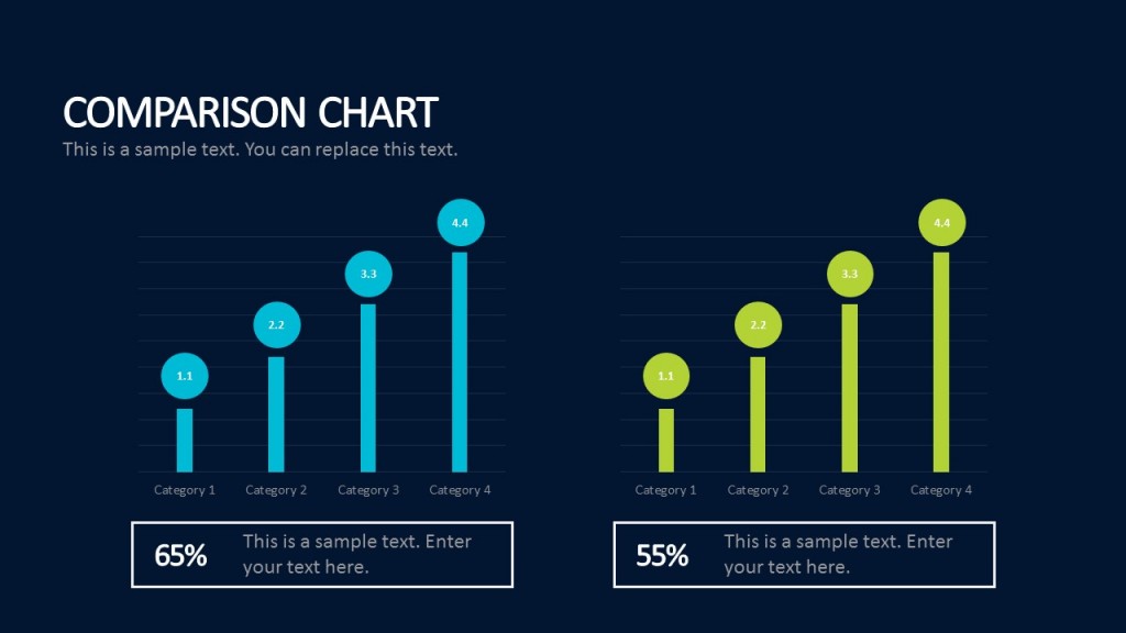Blue Green Color Comparison Chart Business Templates - SlideModel