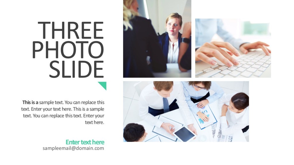 Three Photo Slide PowerPoint Temlate - SlideModel