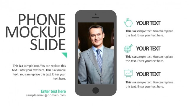 Phone Mockup Slide Design PowerPoint - SlideModel