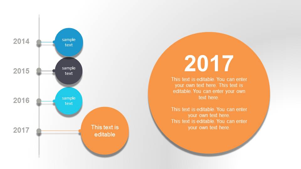 Bubble Timeline PowerPoint Template - SlideModel