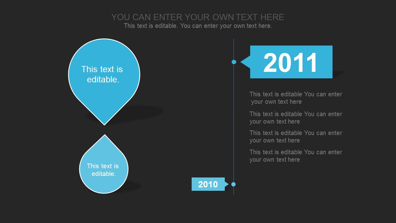 Clean Timeline Template for PowerPoint (Dark) - SlideModel