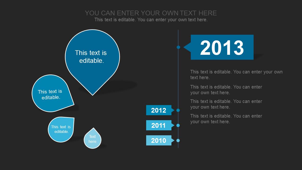 Clean Timeline Template for PowerPoint (Dark) - SlideModel