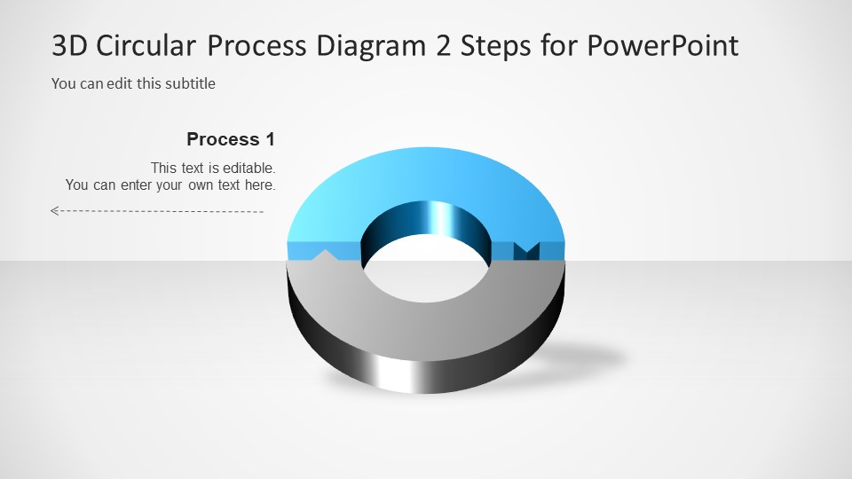 3D Circular Process Diagram 2 Steps for PowerPoint - SlideModel