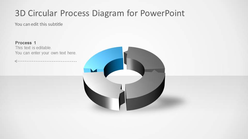 3D Circular Process Diagram 4 Steps for PowerPoint - SlideModel