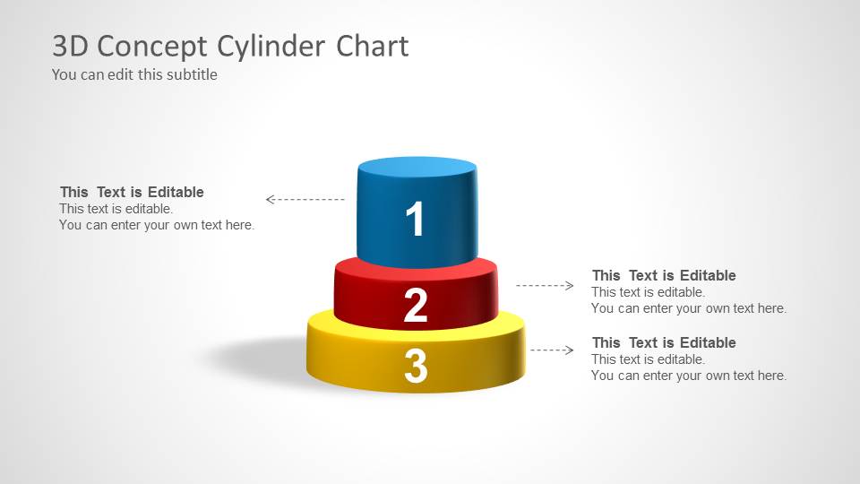 3D Cylinder Chart Concept for PowerPoint - SlideModel