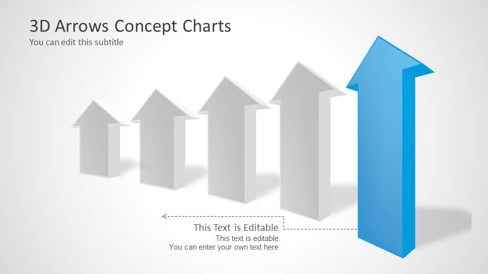 3D Arrows Concept Charts for PowerPoint - SlideModel