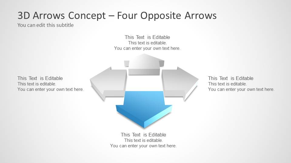 3D Arrows Concept Charts for PowerPoint - SlideModel