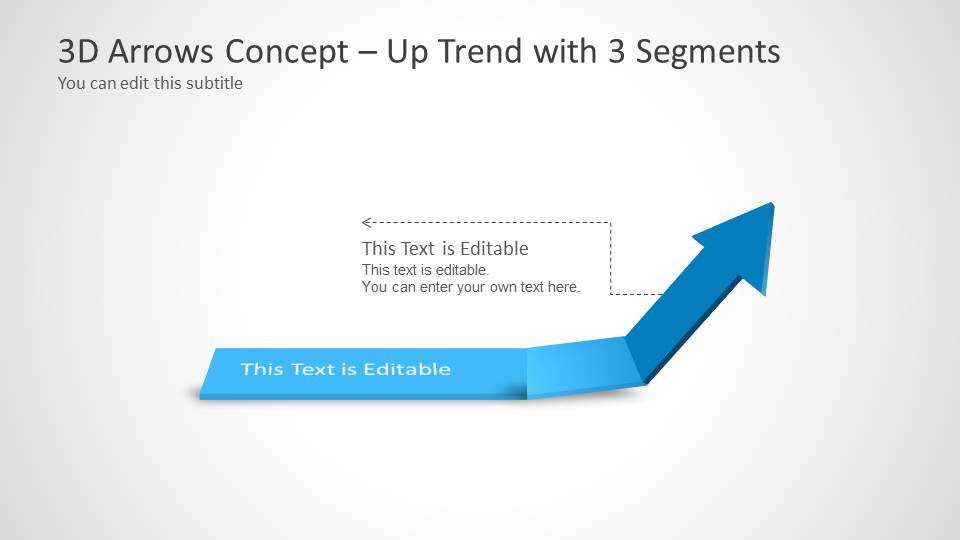 3D Arrows Concept Charts for PowerPoint - SlideModel