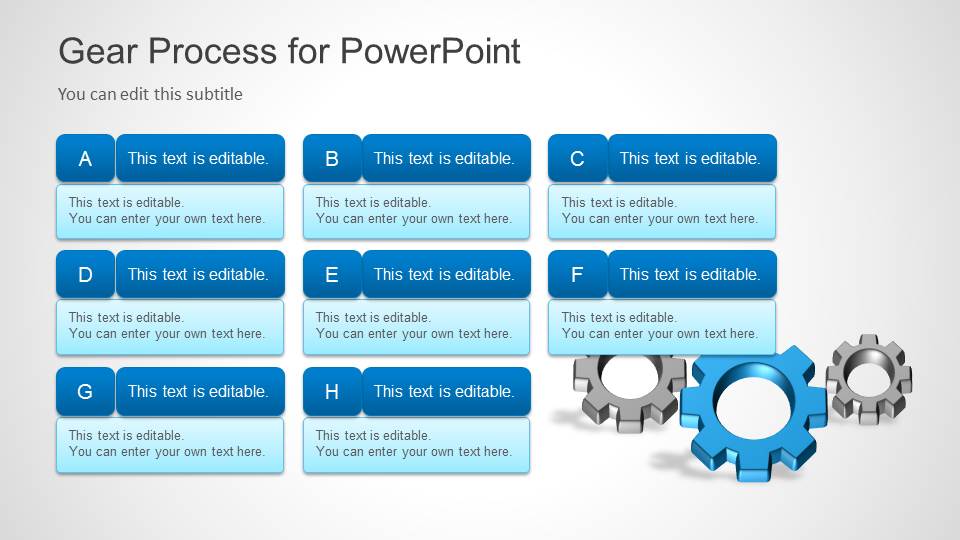 Gear Process Shapes for PowerPoint - SlideModel