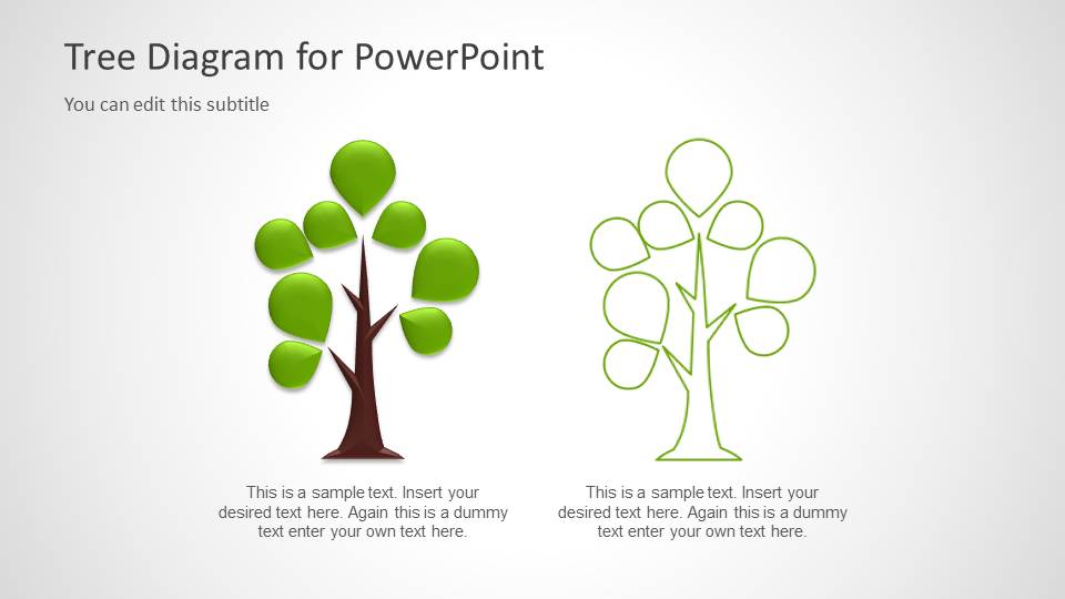 Tree Diagram Template for PowerPoint & Presentation Slide