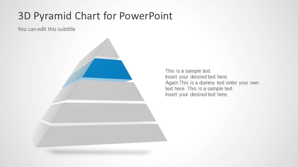 3D Pyramid Template for PowerPoint with 5 Segments - SlideModel