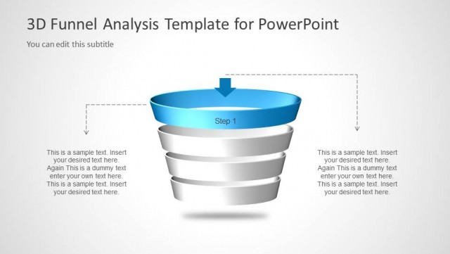 Multi Step 3D Funnel Analysis Diagram - Step 1 - SlideModel