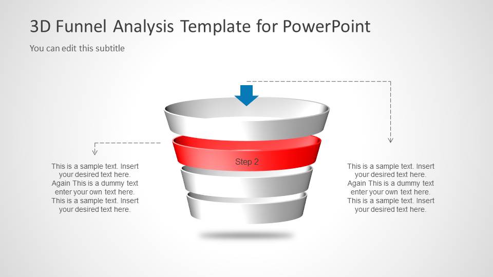3D Funnel Analysis Template for PowerPoint
