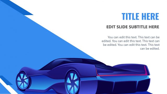 Blue Theme Automotive Template Design - SlideModel