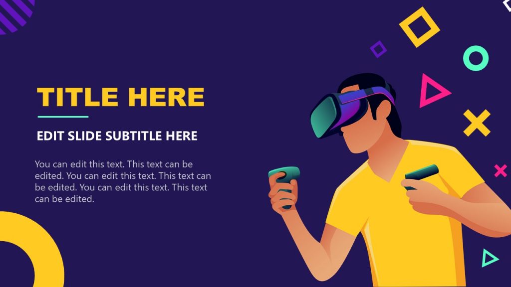 Games Industry PowerPoint VR Headset Template - SlideModel